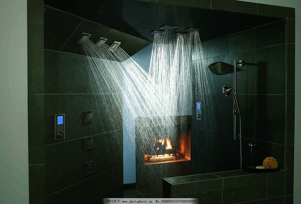 WaterTile水魔方淋浴花洒图片_休闲娱乐_生活方式-图行天下素材网